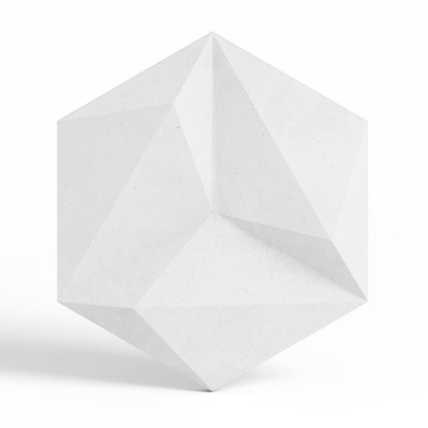 Orion Concrete Tile - Faceted Hex for Interior or Exterior Walls – möbius™
